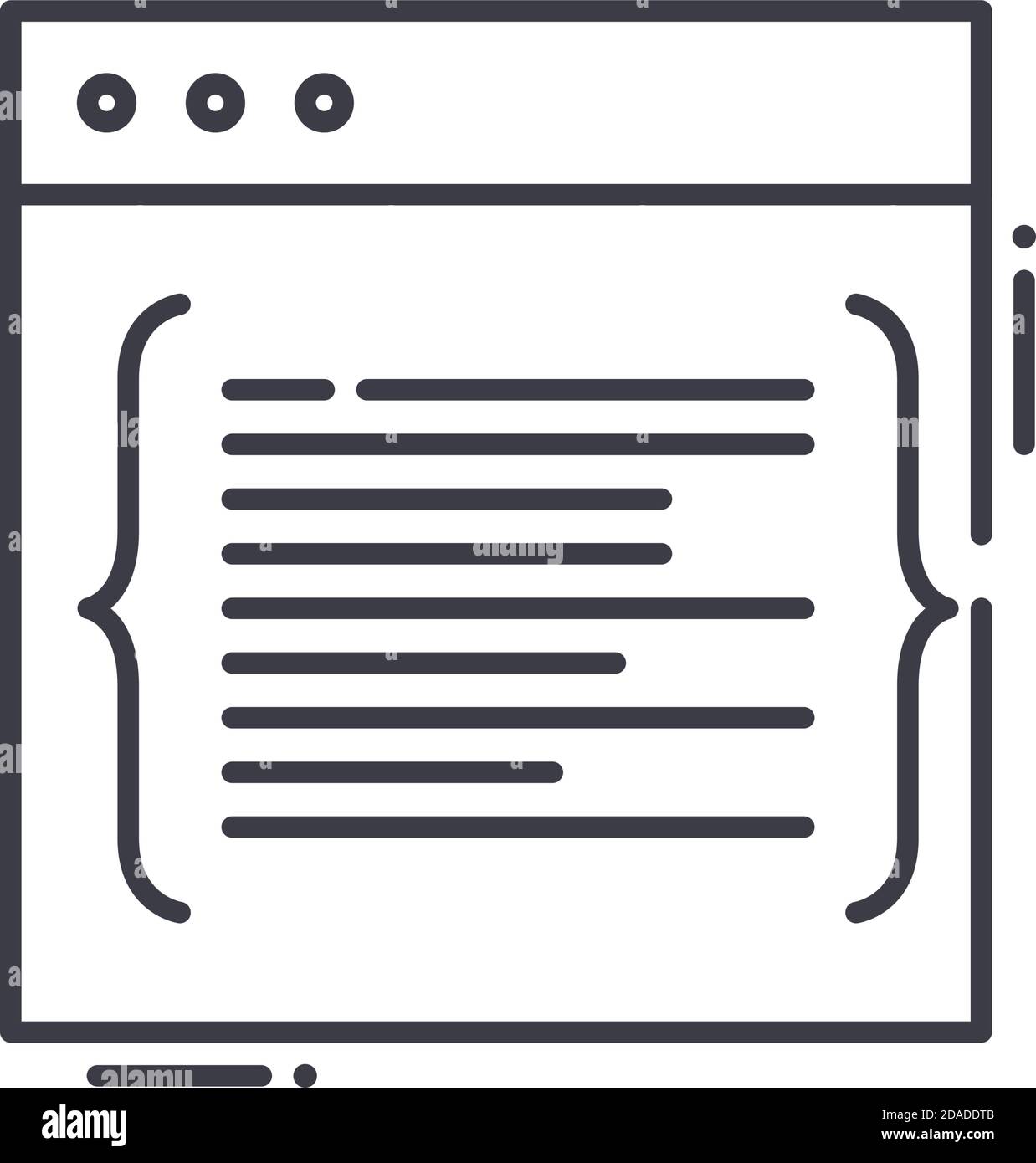 Manual programming icon, linear isolated illustration, thin line vector ...