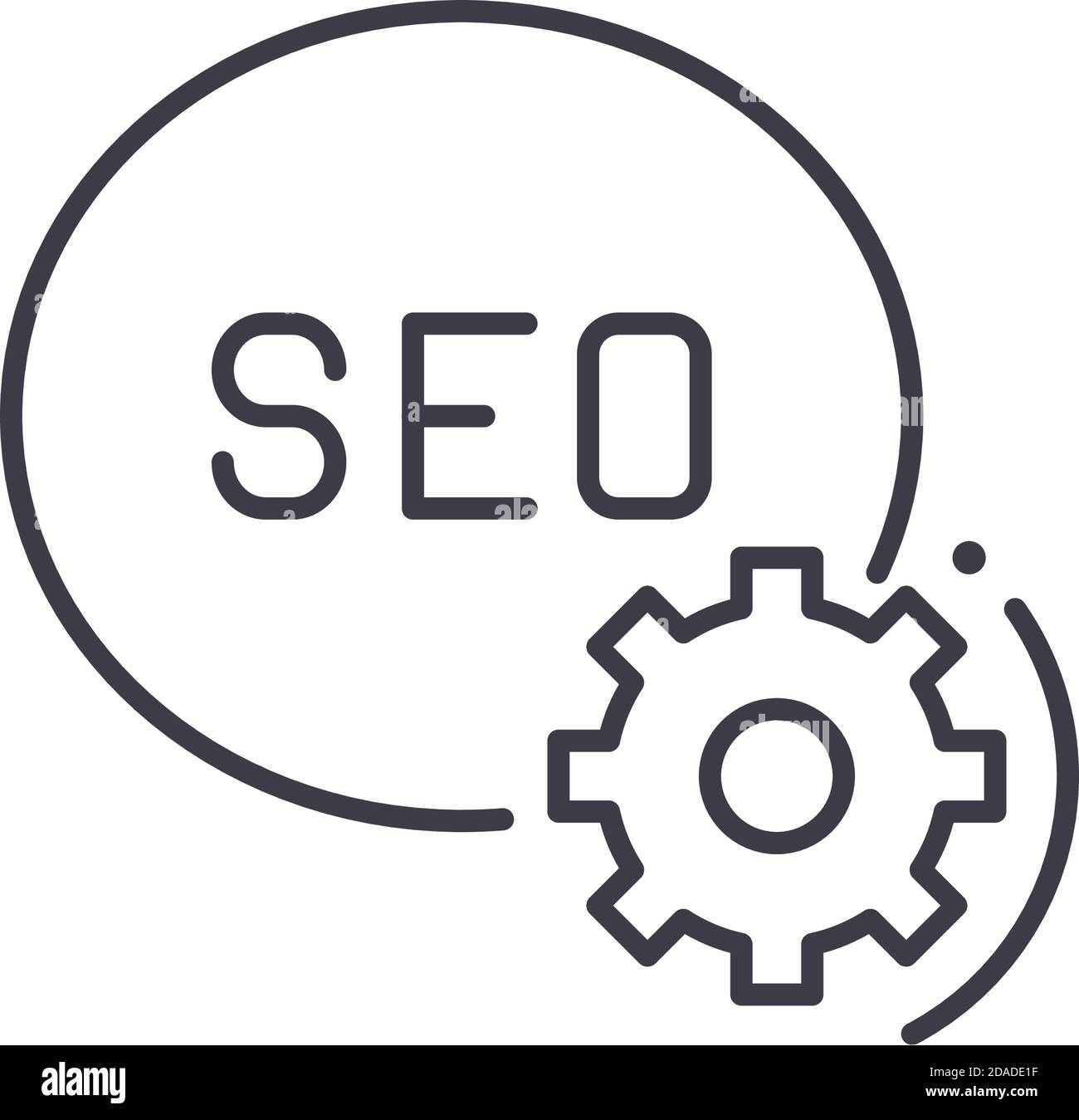 Seo performance icon, linear isolated illustration, thin line vector ...