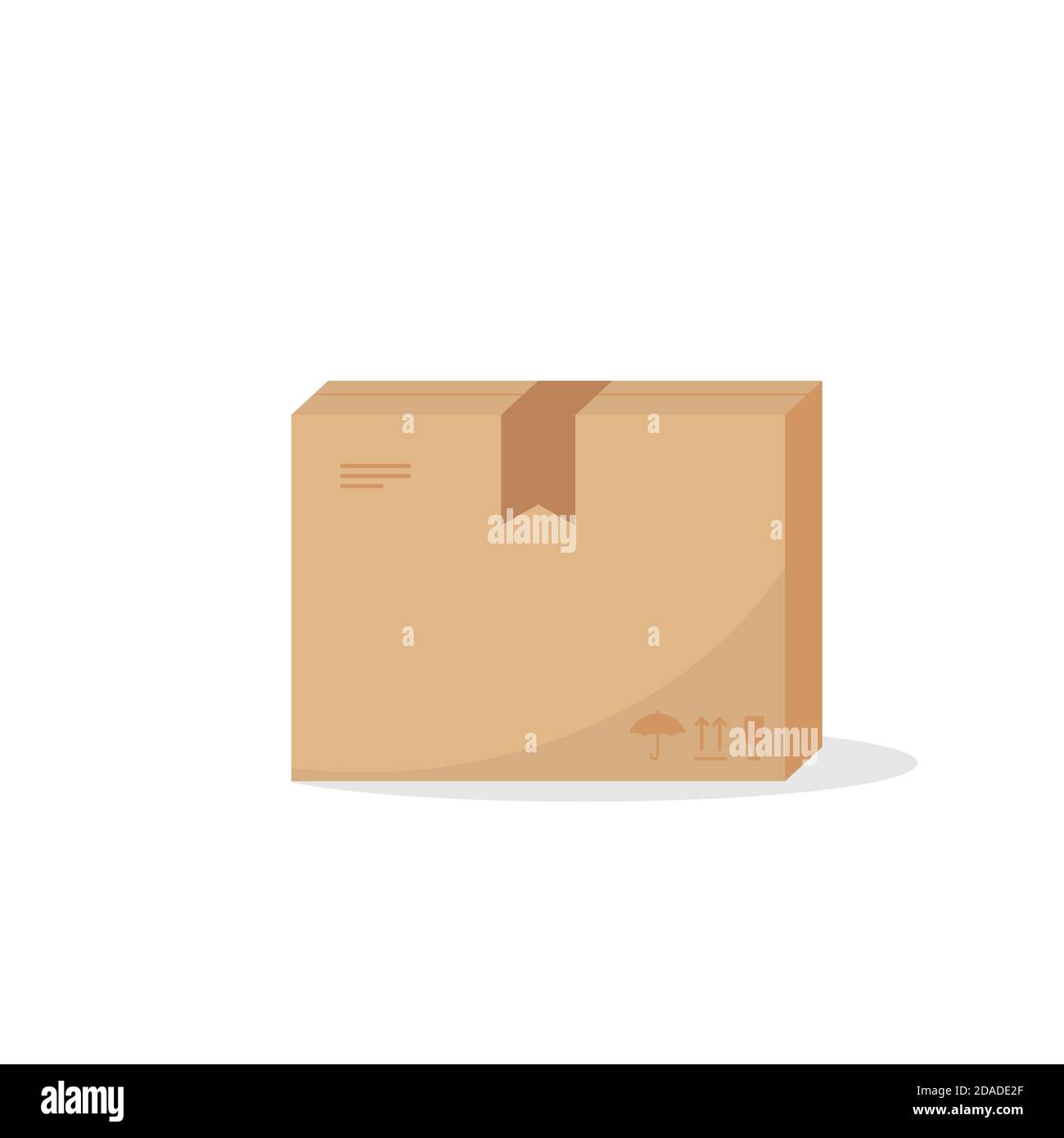 Parcel icon isolated on white. Delivery box, package service ...