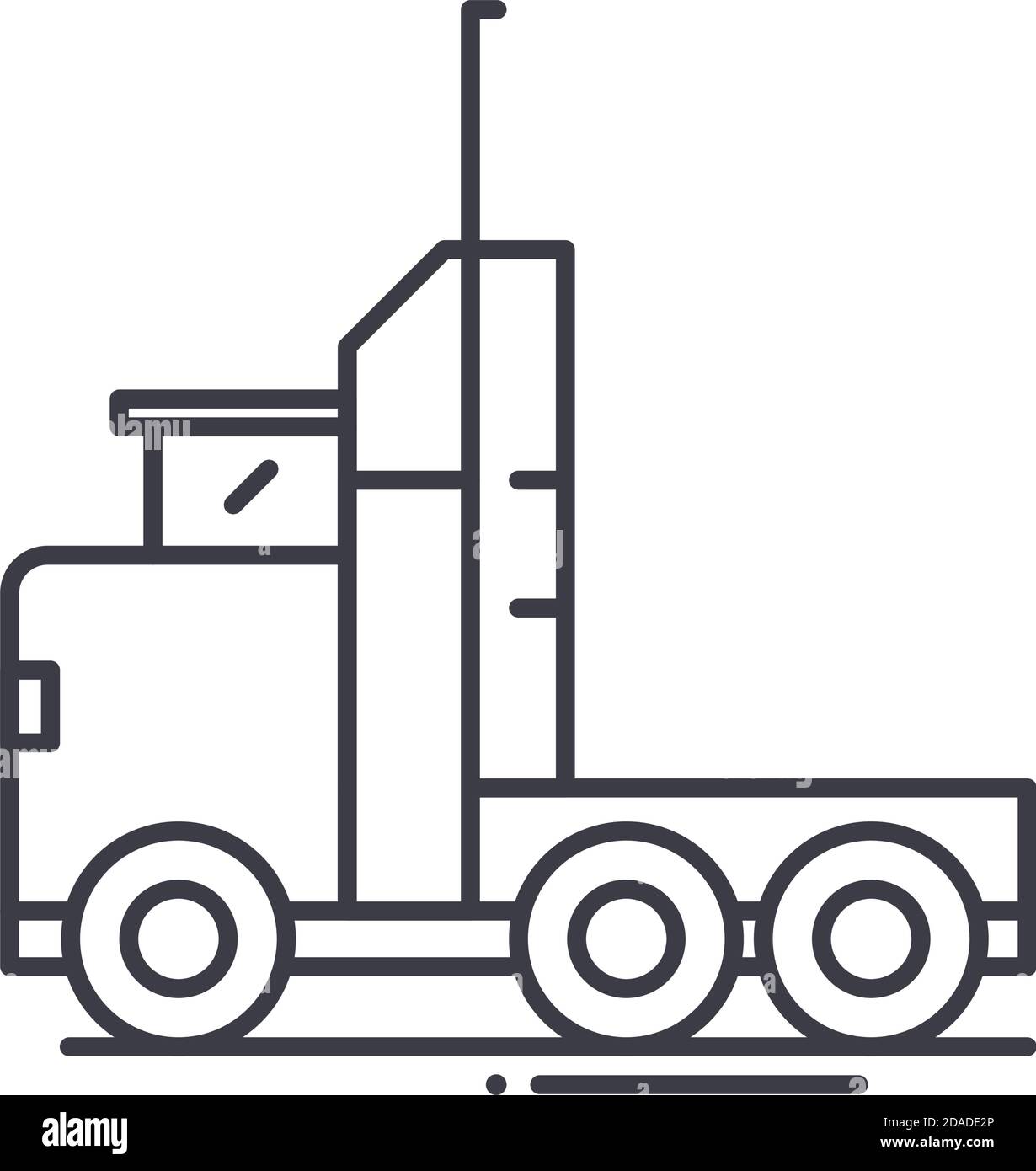Semi Truck Outline