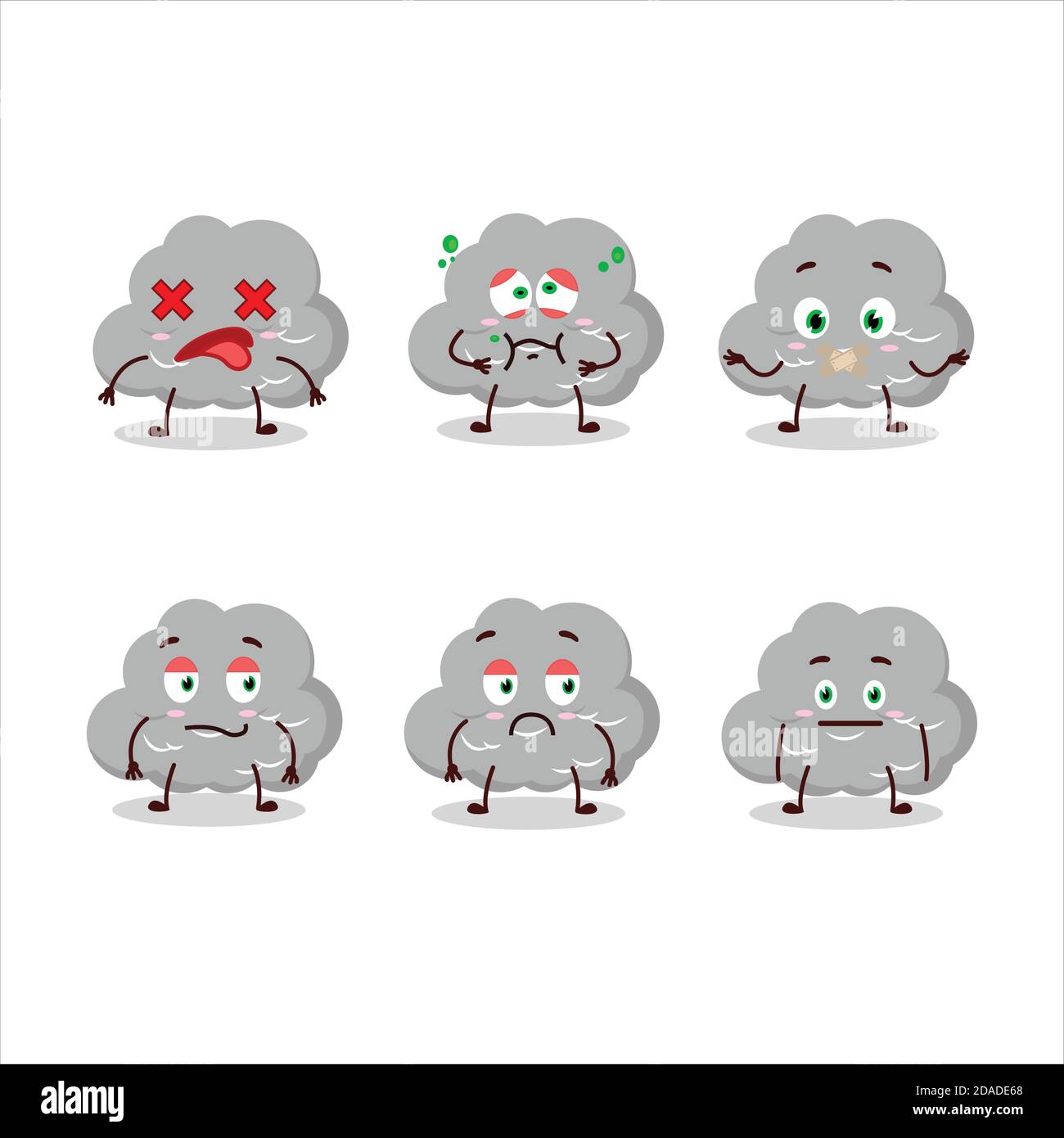 Dark cloud cartoon character with nope expression Stock Vector Image ...