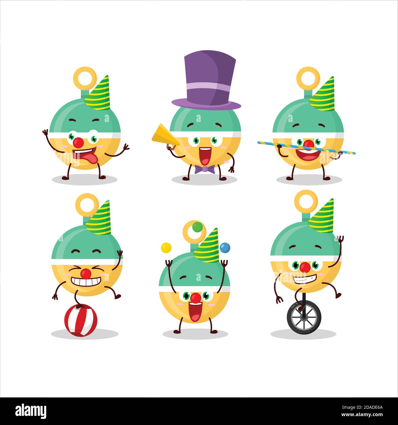 Cartoon character of rattle with various circus shows Stock Vector ...
