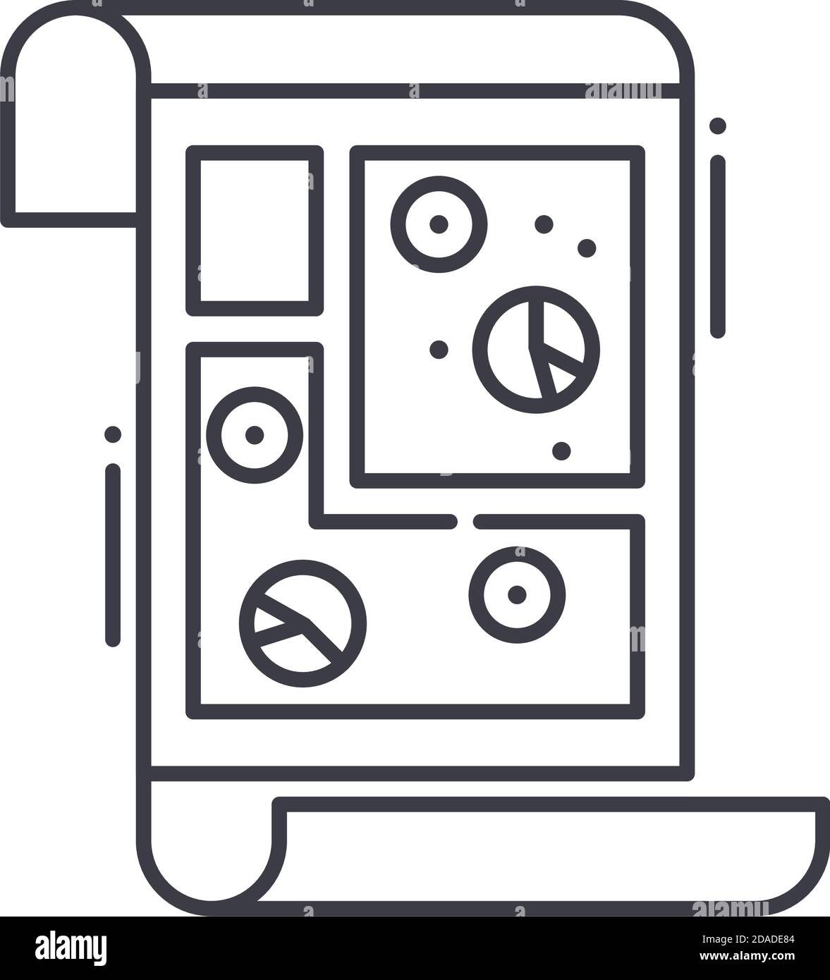 Maps icon, linear isolated illustration, thin line vector, web design ...