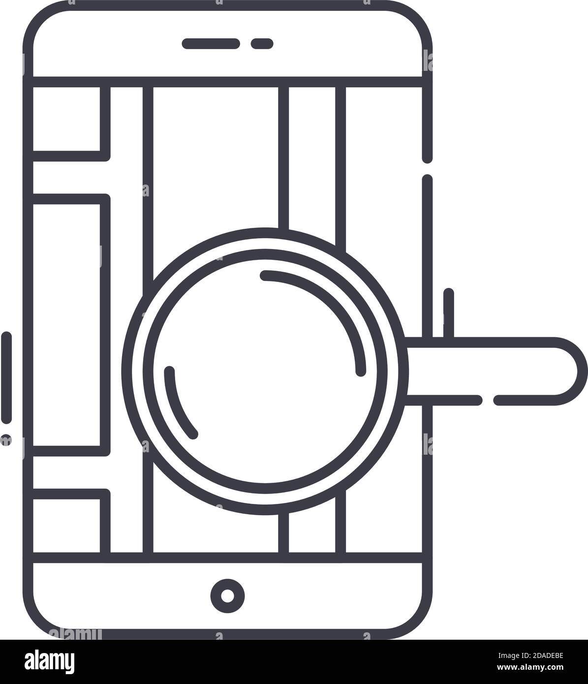 Map pin icon, linear isolated illustration, thin line vector, web ...