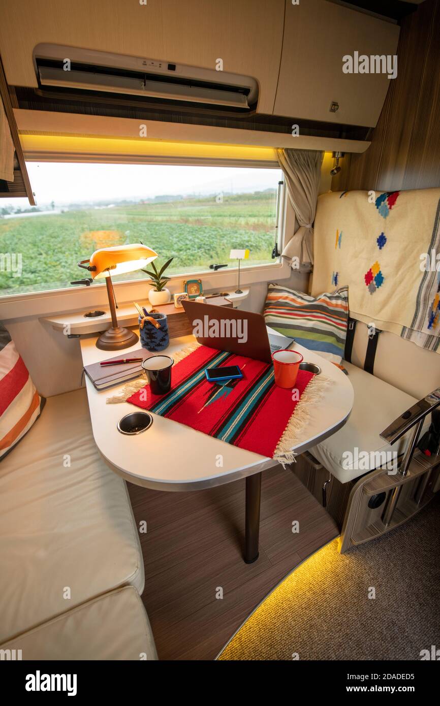 Movable Office as New Normal Work Style Stock Photo - Alamy