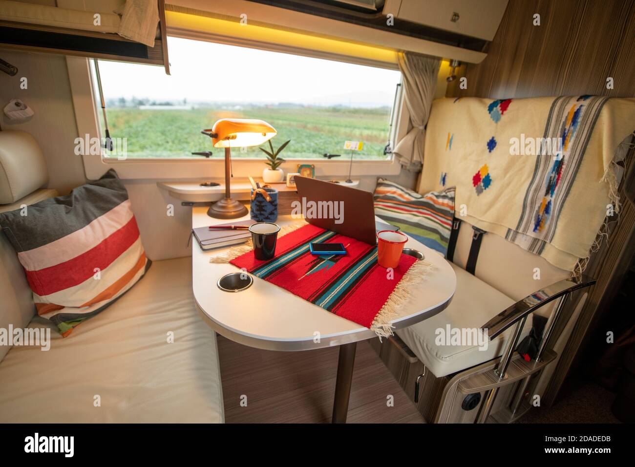 Movable Office as New Normal Work Style Stock Photo - Alamy