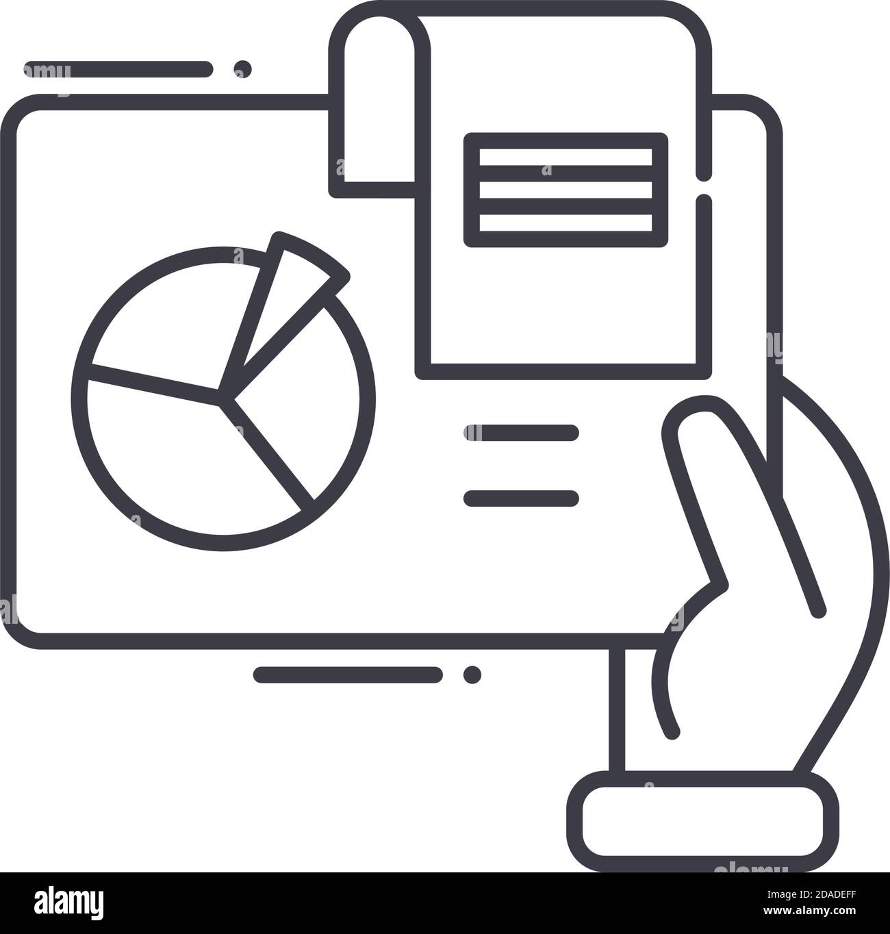 Segmentation icon, linear isolated illustration, thin line vector, web ...