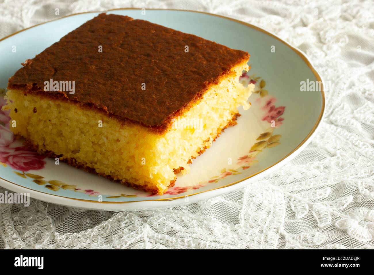 Homemade traditional Turkish dessert Revani Stock Photo - Alamy