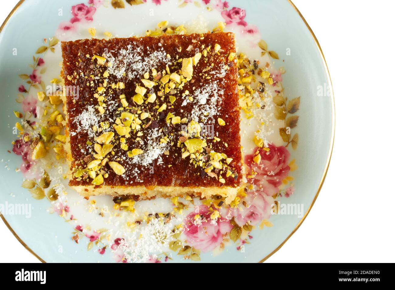 Homemade traditional Turkish dessert Revani Stock Photo - Alamy