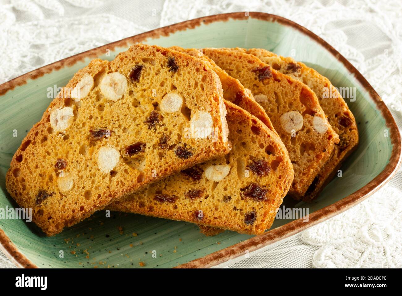 Crispy biscuits with fruit. Italian biscotti Stock Photo - Alamy