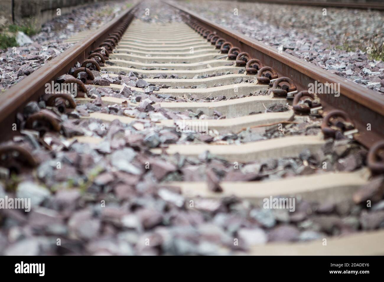 Rust railroad tracks texture backgruond Stock Photo - Alamy