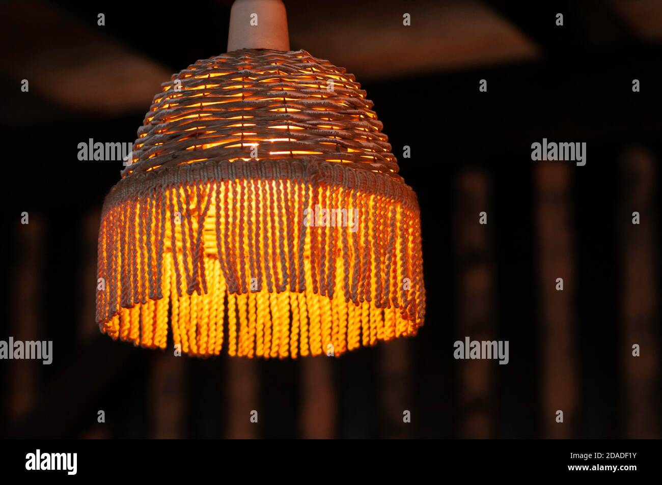 Lamp with textile Lamp Shade Stock Photo - Alamy
