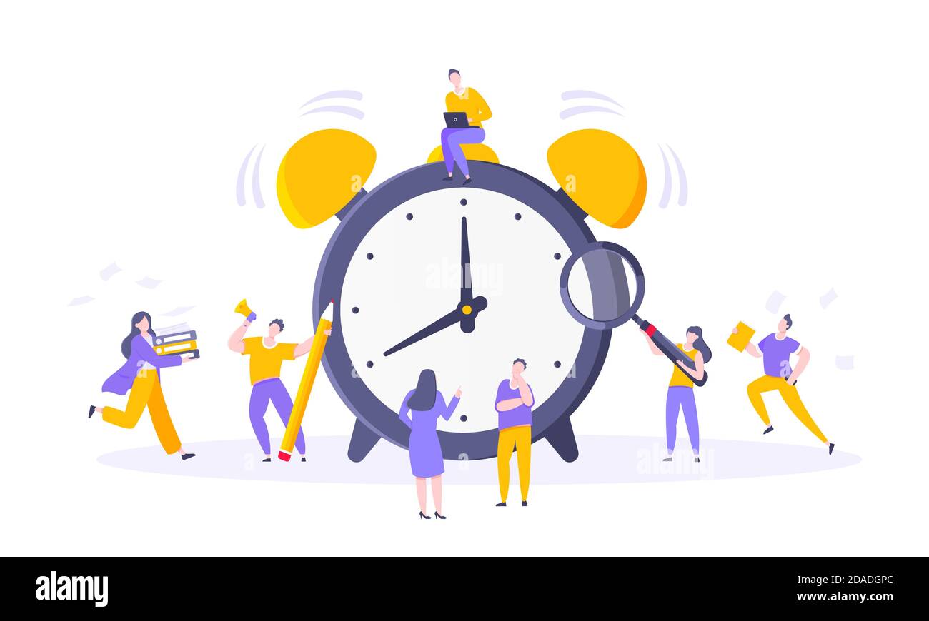 Concept time watch late early Stock Vector Images - Alamy
