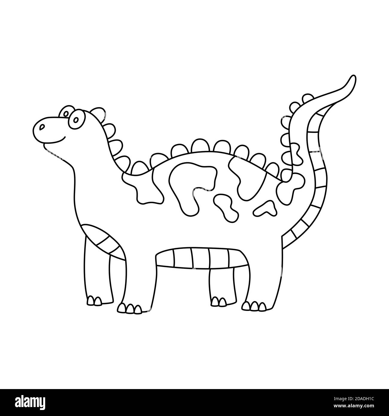 Cute dinosaur. Hand drawn dino. Vector illustration Stock Vector Image ...