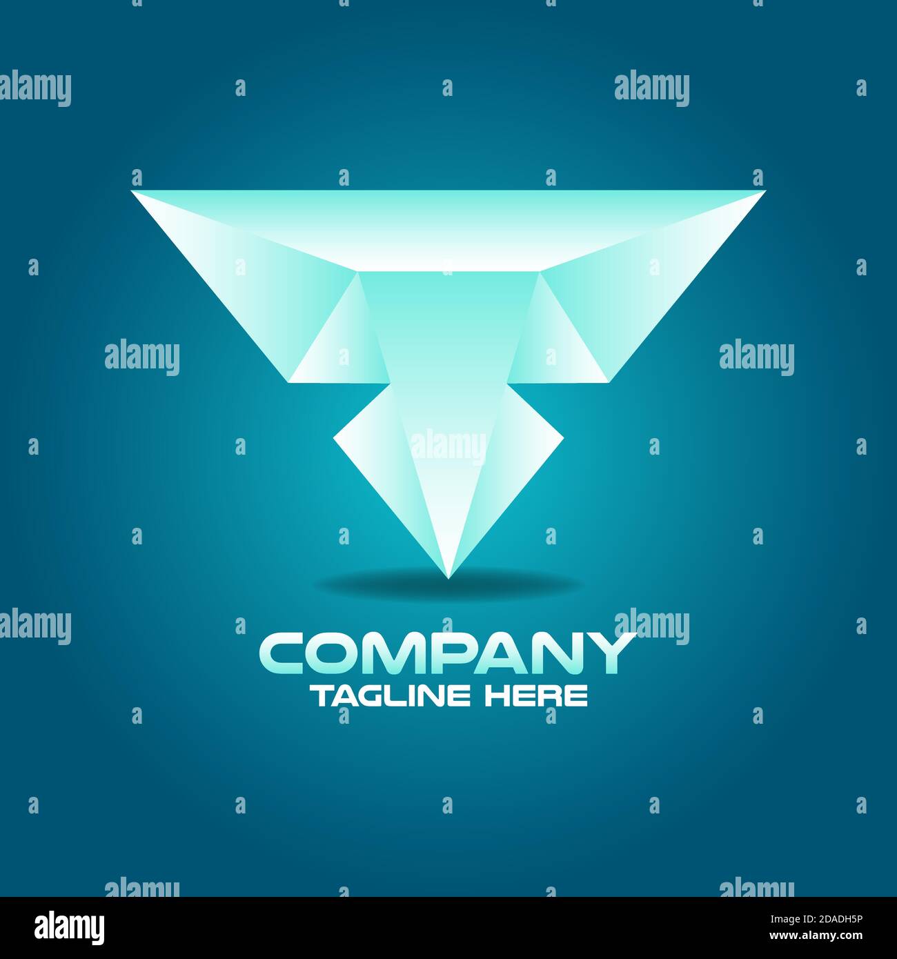 Modern diamond letter T logo.Vector illustration Stock Vector Image ...