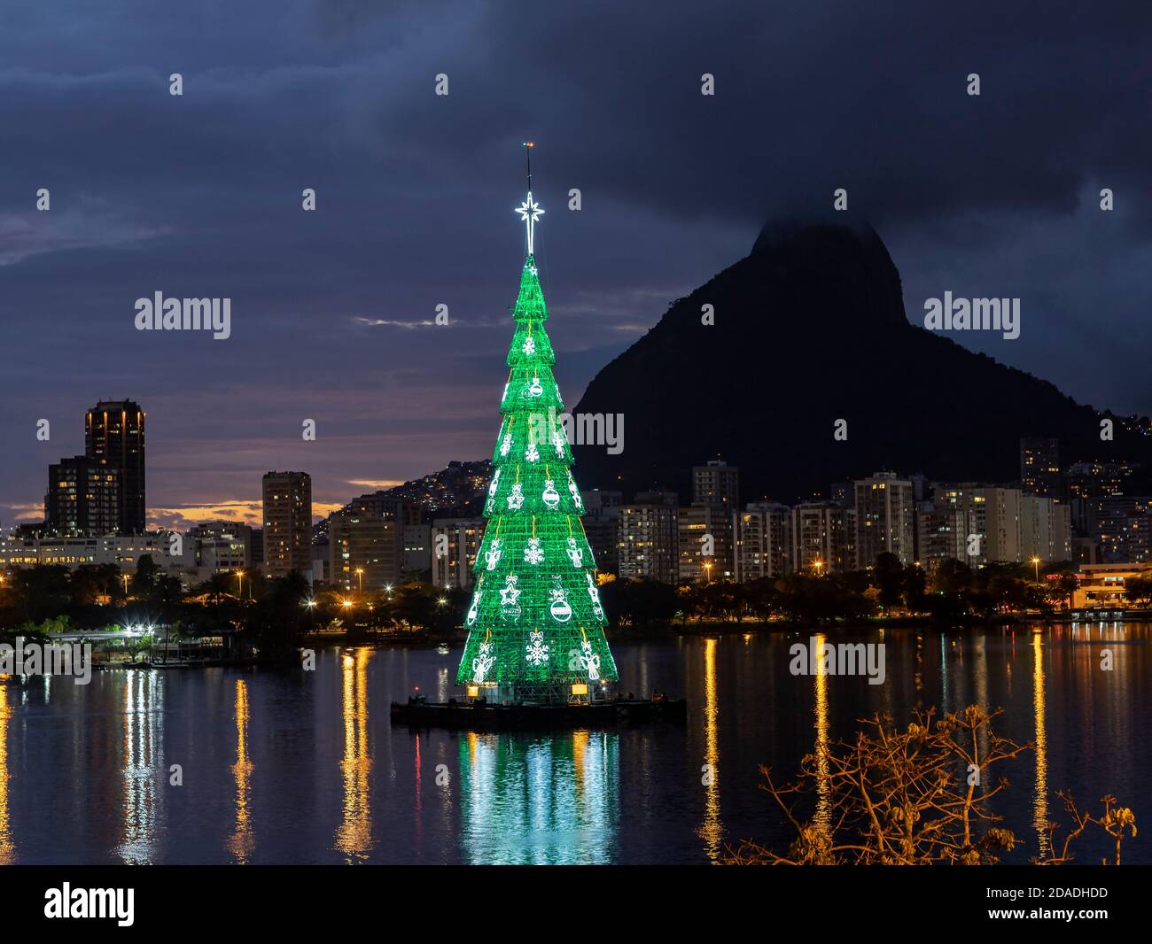 Christmas tree in the world. Rio de Janeiro city, Brazil Stock Photo ...