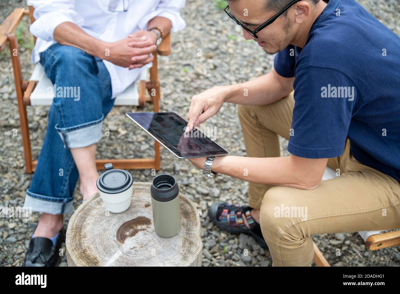 Boss and Staff Laughing Stock Photo - Alamy