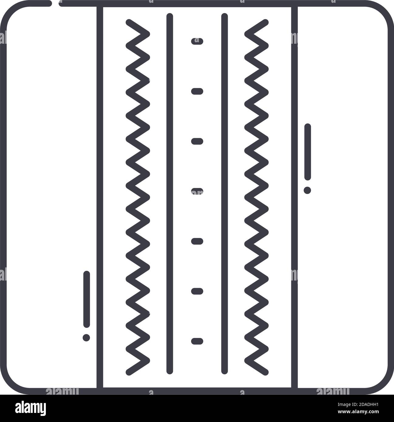 Seam icon, linear isolated illustration, thin line vector, web design ...