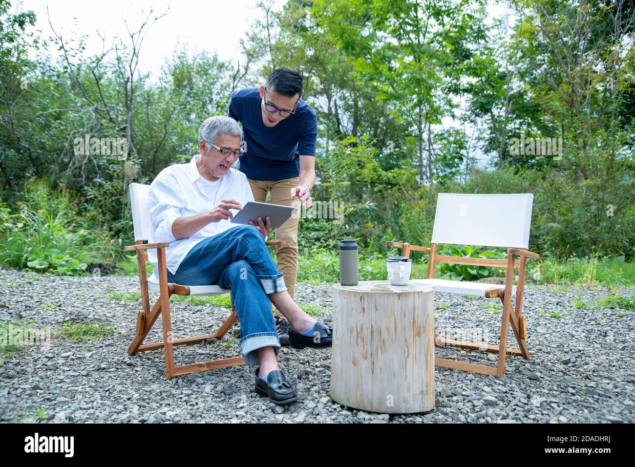 Boss and Staff Laughing Stock Photo - Alamy