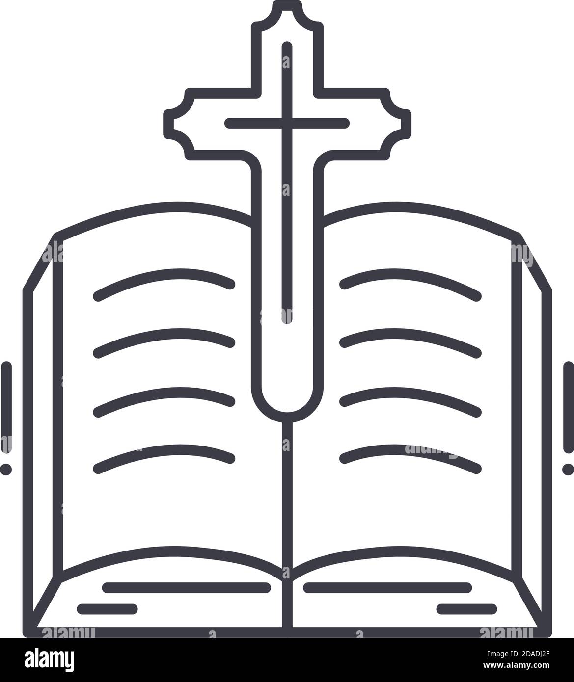 Scripture icon, linear isolated illustration, thin line vector, web ...