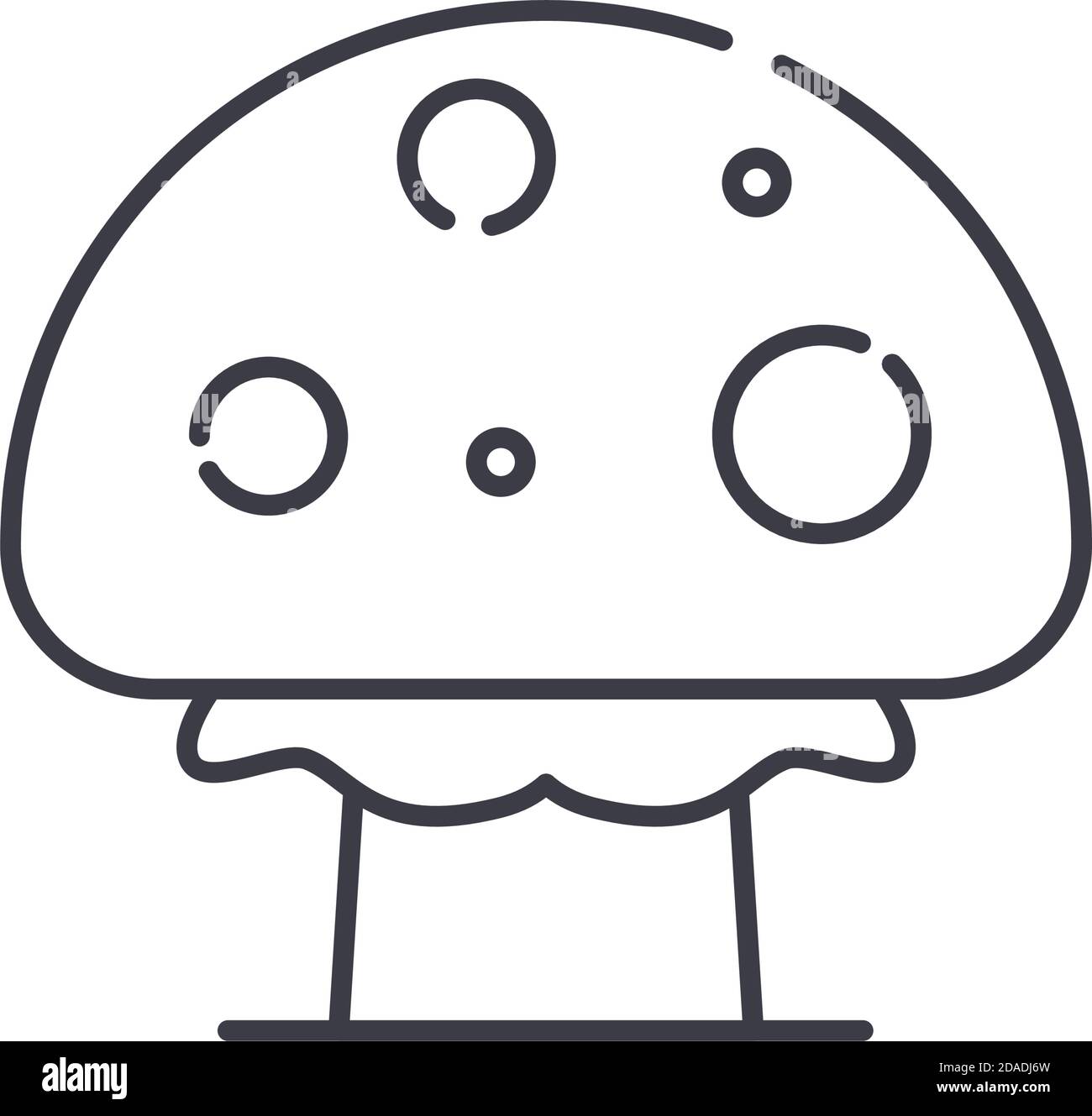Magic mushroon icon, linear isolated illustration, thin line vector ...