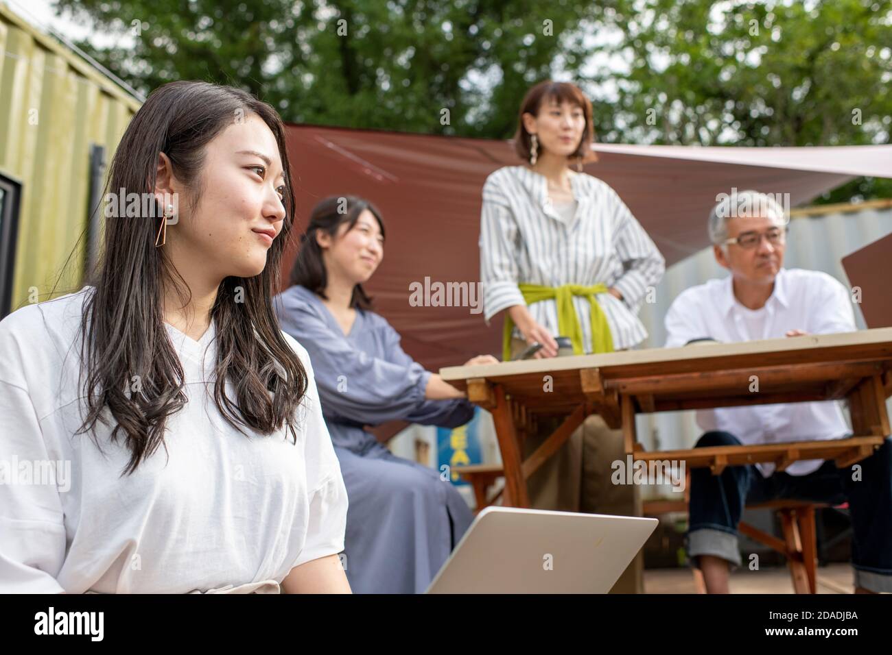 Work on Vacation as New Normal Work Style Stock Photo - Alamy