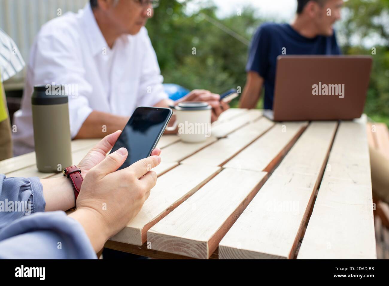 Work on Vacation as New Normal Work Style Stock Photo - Alamy