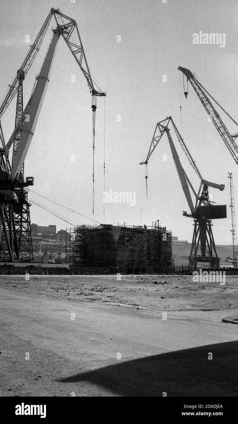 Swan Hunters shipyard, Wallsend, circa 1972 Stock Photo - Alamy