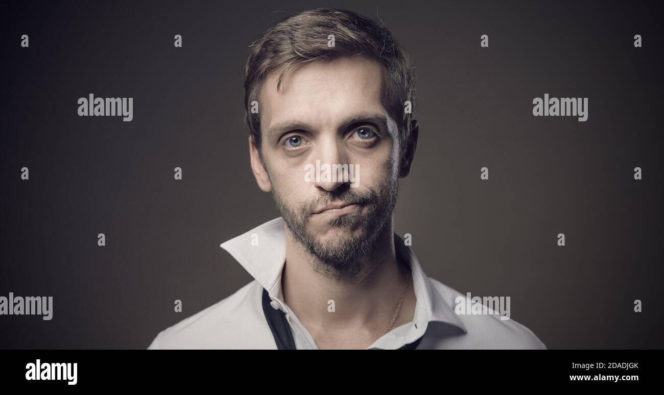 Disheveled man portrait hi-res stock photography and images - Alamy