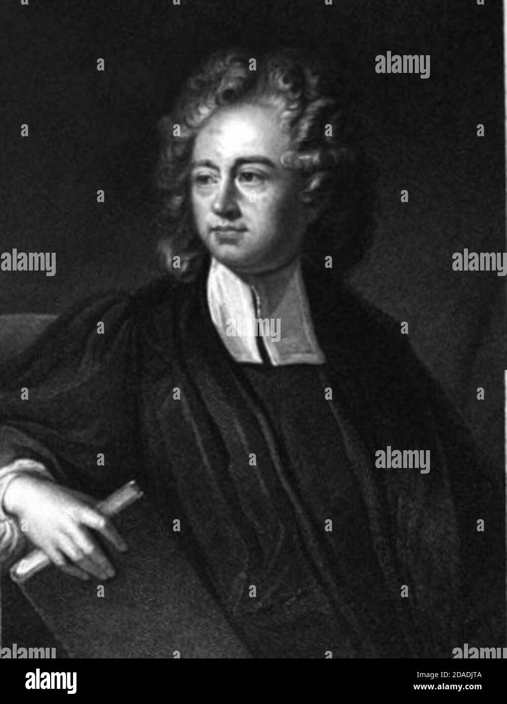 Engraving of Richard Bentley portrait Stock Photo - Alamy