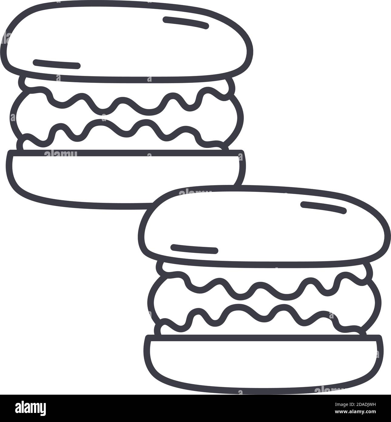 Macaron icon, linear isolated illustration, thin line vector, web ...