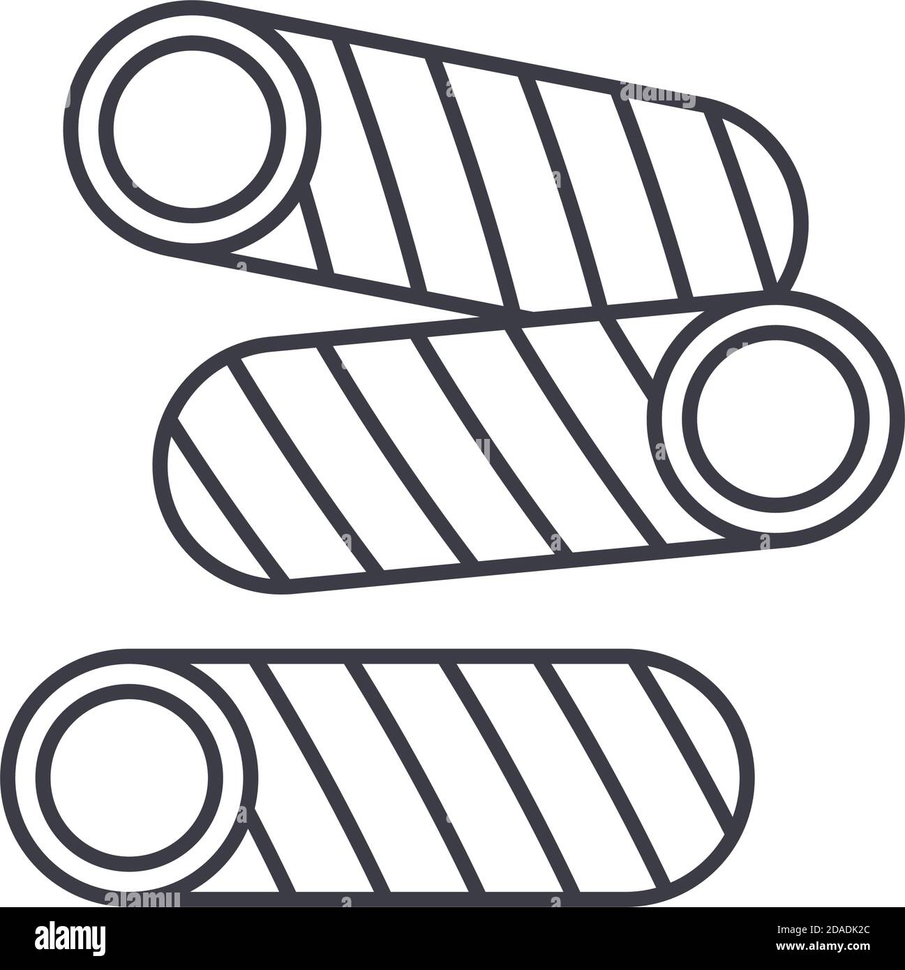 Macaroni icon, linear isolated illustration, thin line vector, web ...