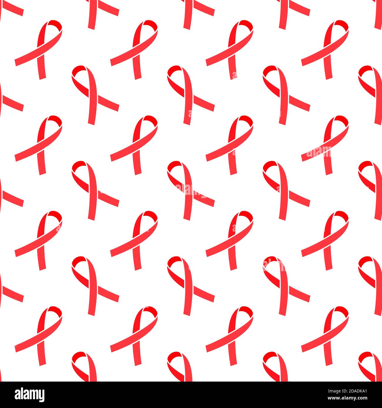Vector seamless geometric pattern with red ribbons. World AIDS day symbol. Concept of awareness ...