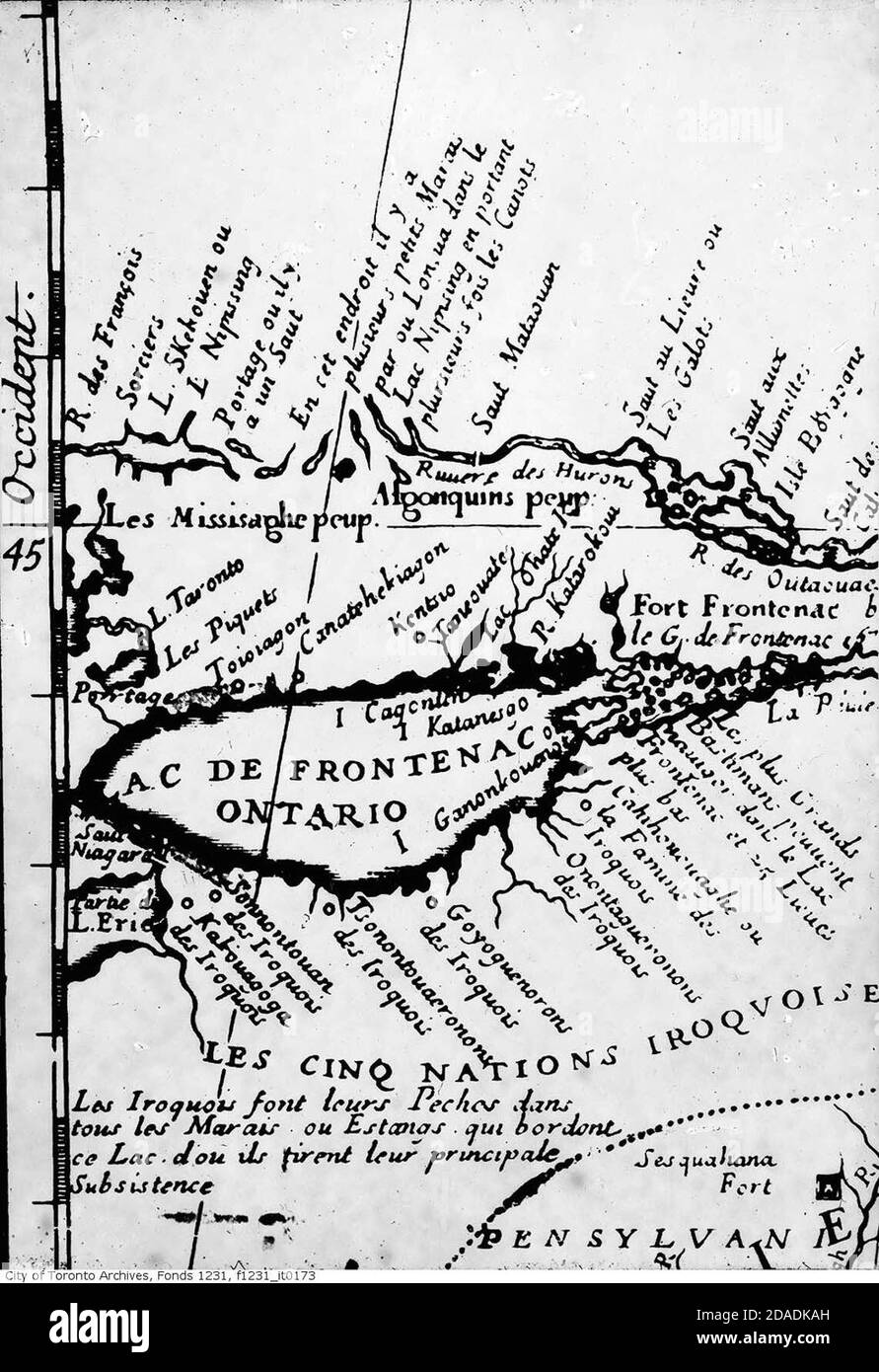 Ontario historic map hi-res stock photography and images - Alamy