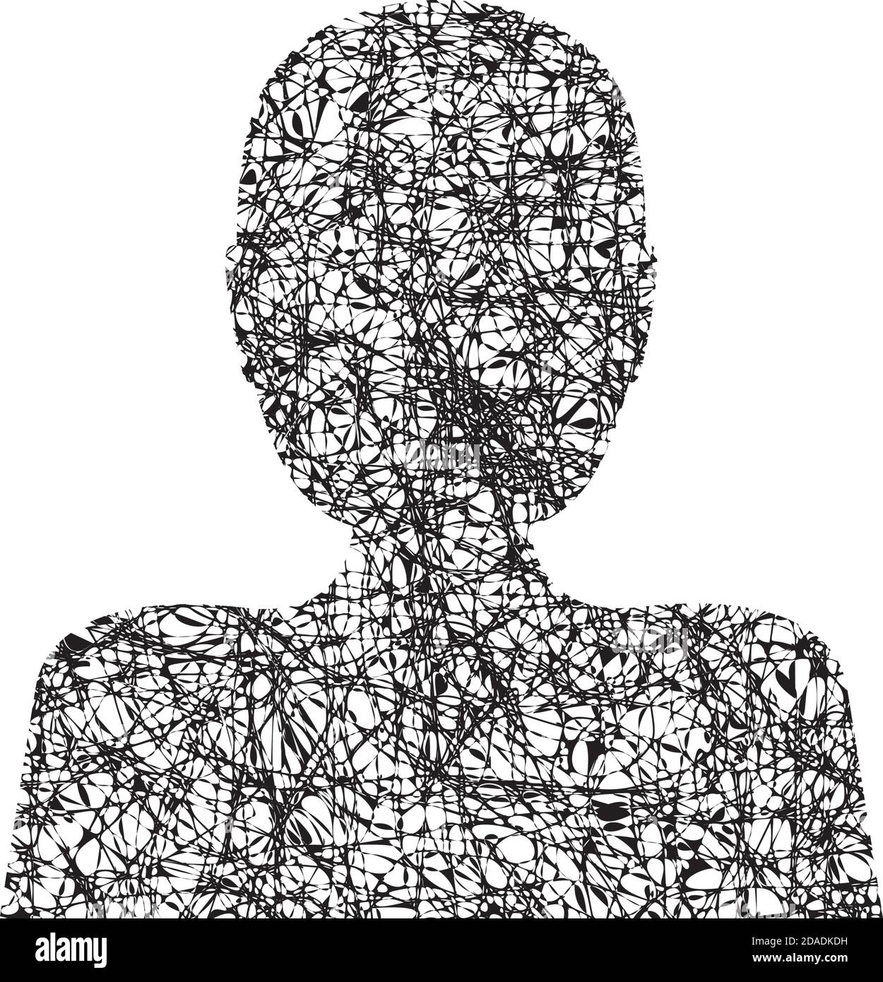 Vector sign human head scrawled in black Stock Vector Image & Art - Alamy