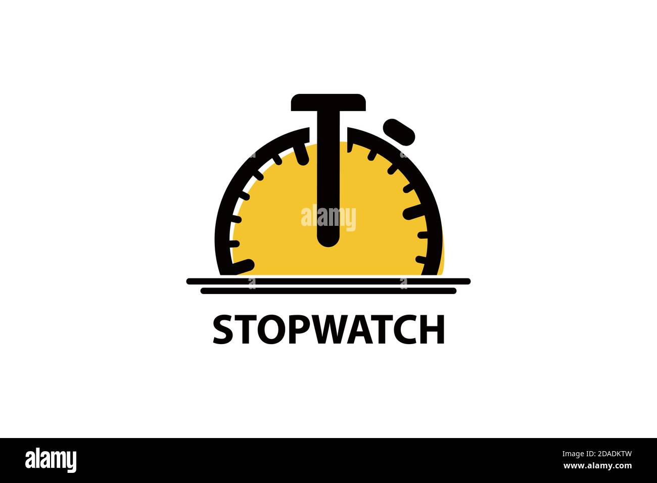 Stopwatch logo template, with letter T design concept, countdown vector ...
