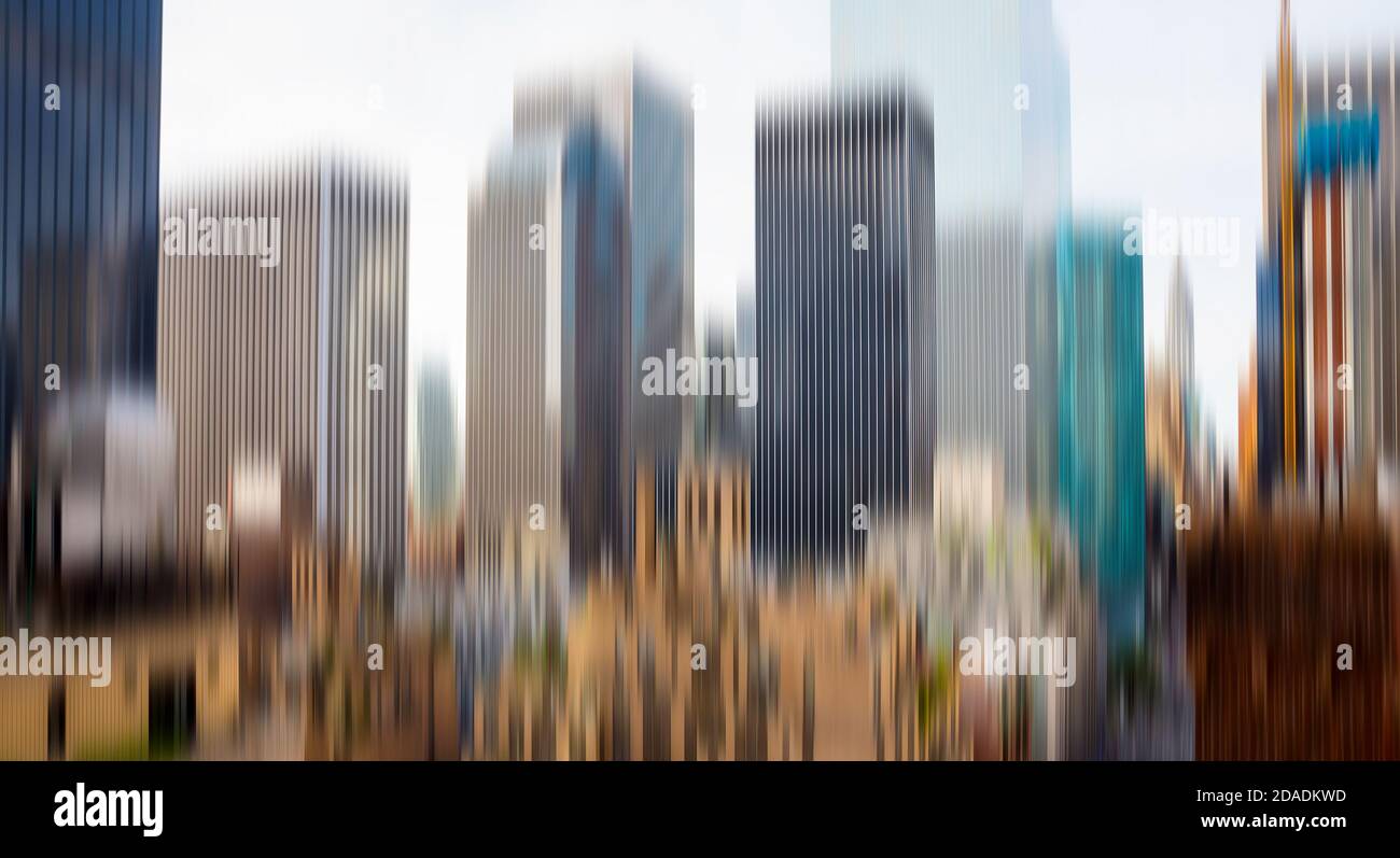 Abstract blurred image Chrysler building and manhattan modern ...