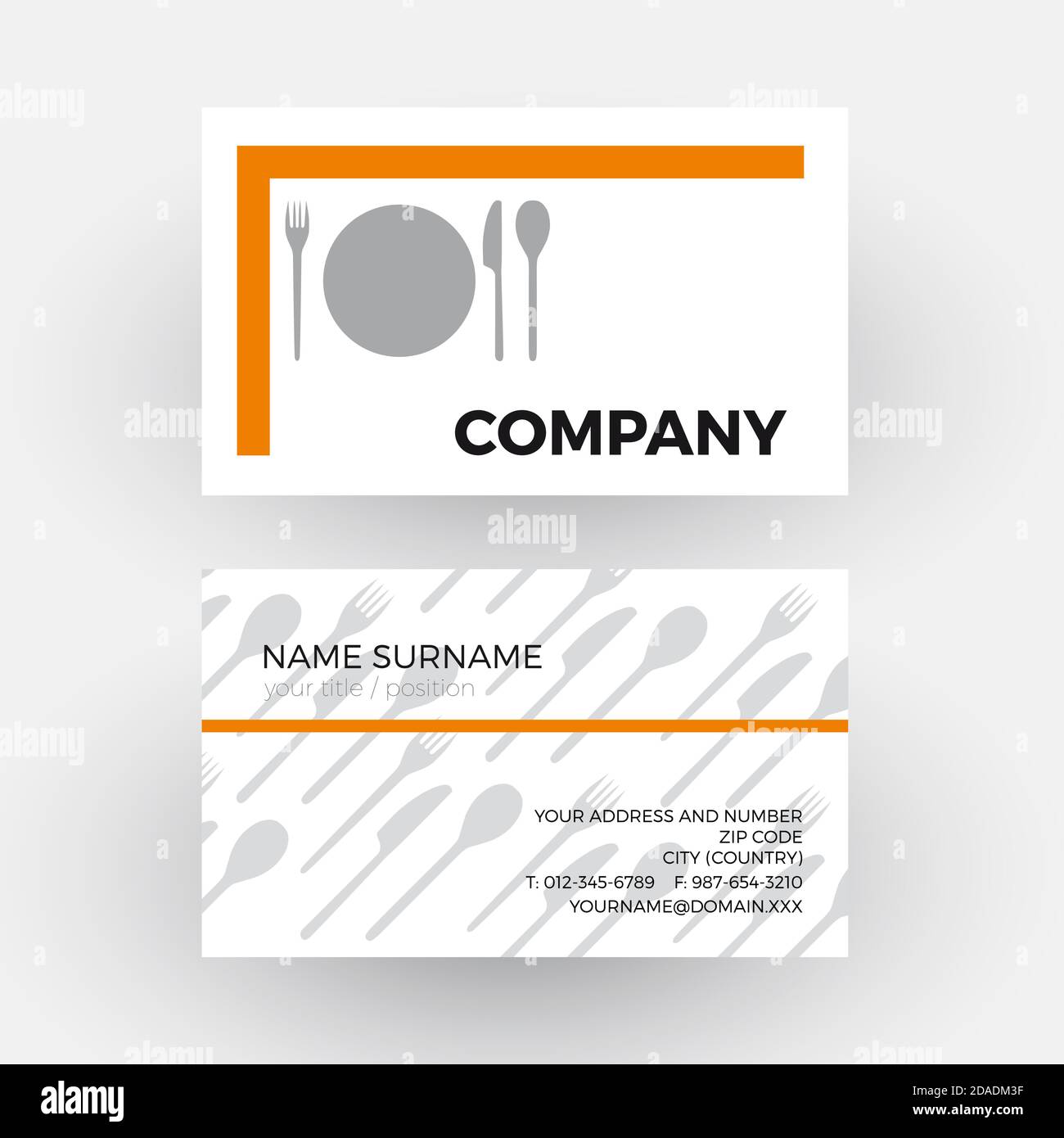 Vector abstract restaurant, taste corner. Business card Stock Vector ...