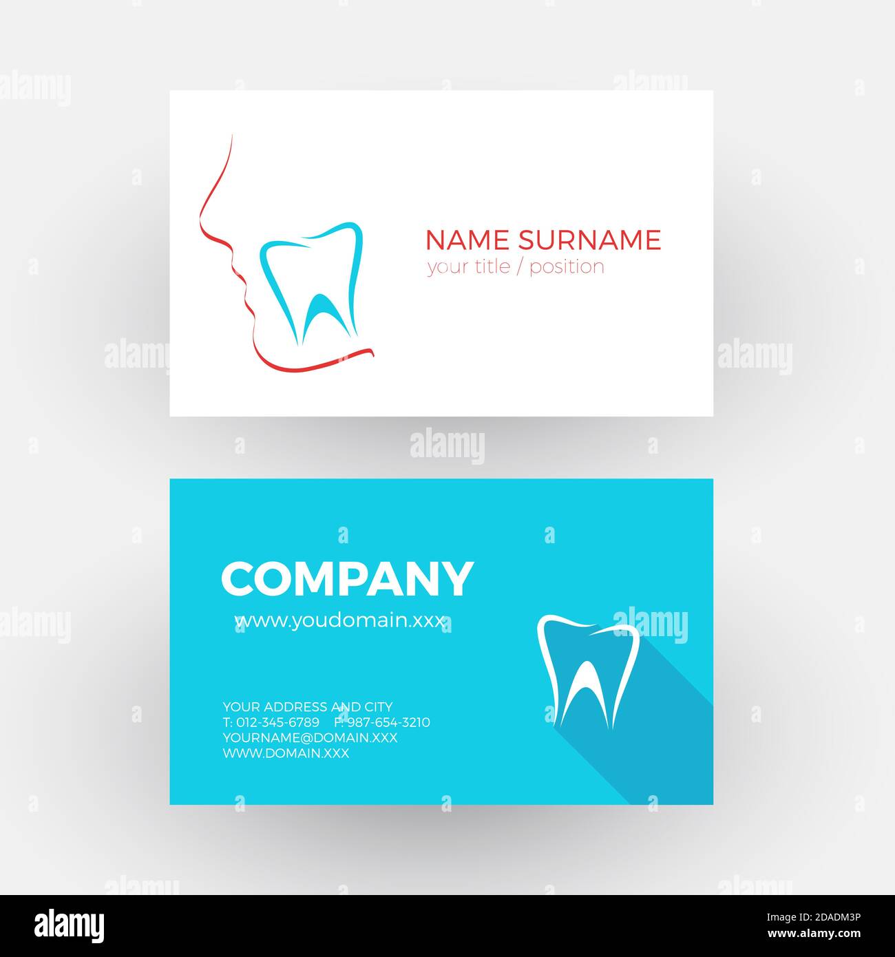 Dental business card Stock Vector Images - Alamy