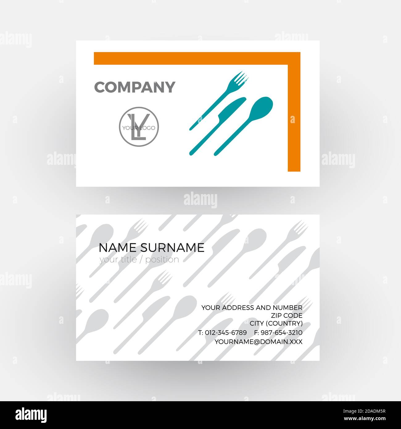 Vector abstract restaurant, taste corner. Business card Stock Vector ...