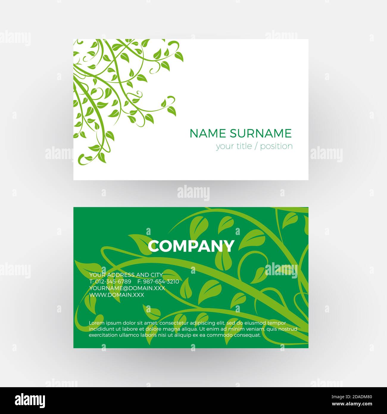 Vector abstract plant and leaf, concept of nature and environment ...