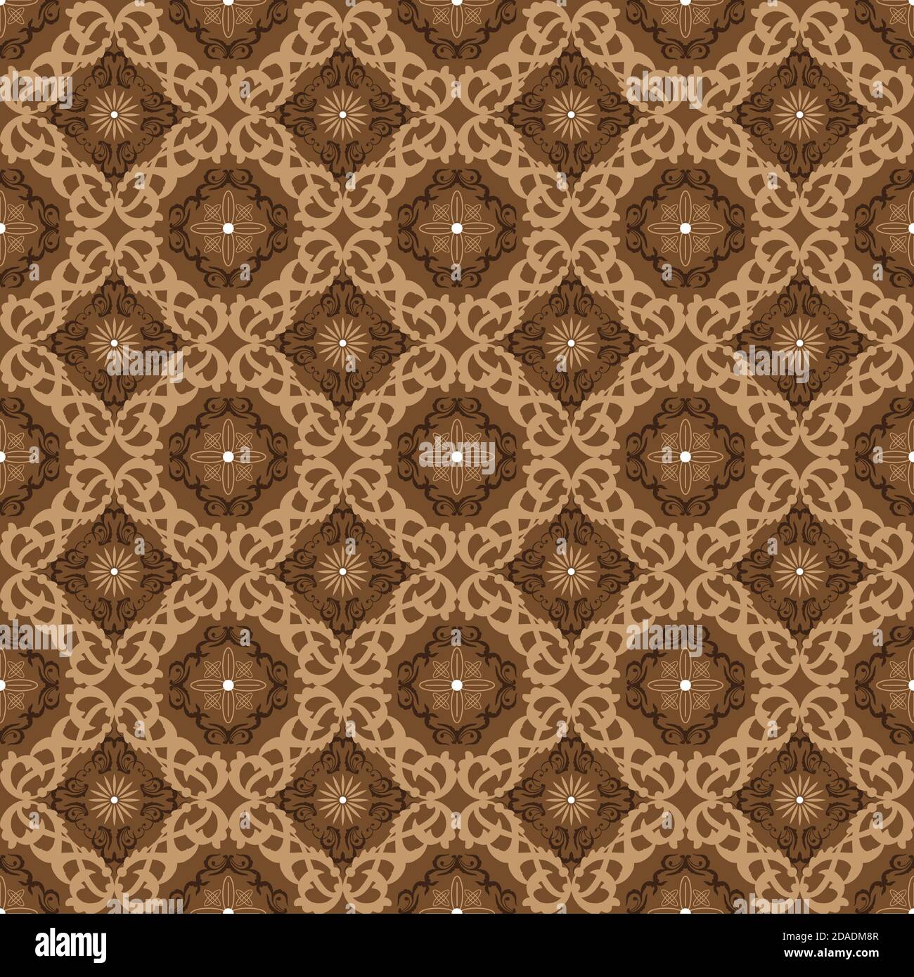 Unique motifs design on Jepara batik with smooth brown color concept ...