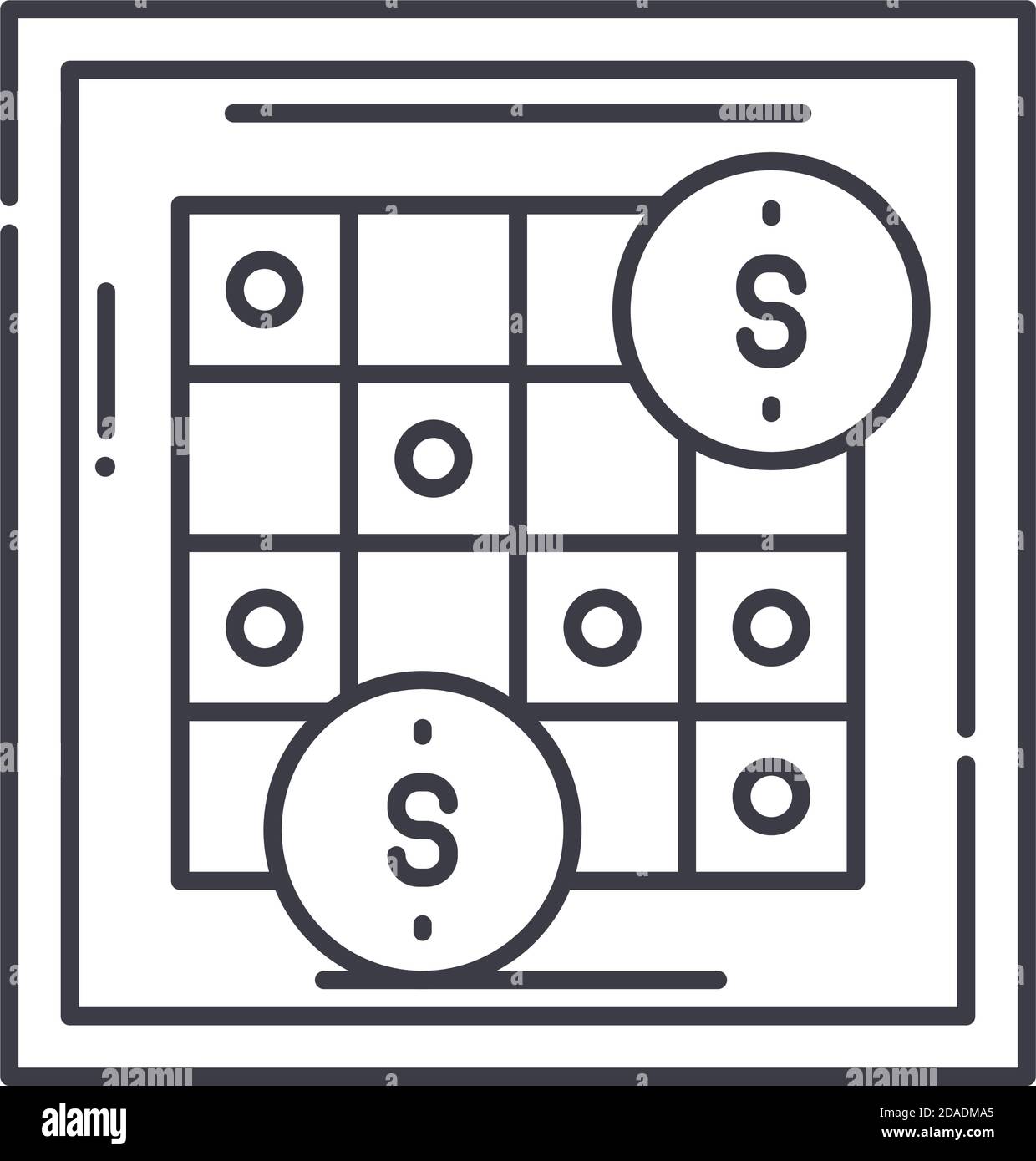Lotto icon, linear isolated illustration, thin line vector, web design ...