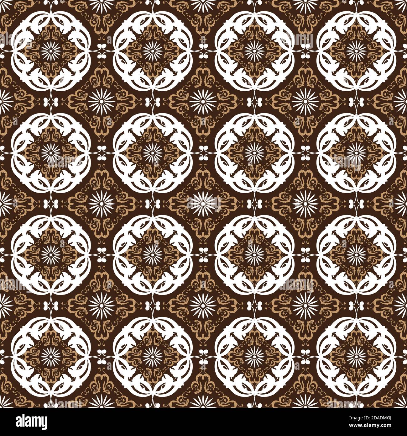 Elegant circle patterns on Jember batik design with blend white and ...