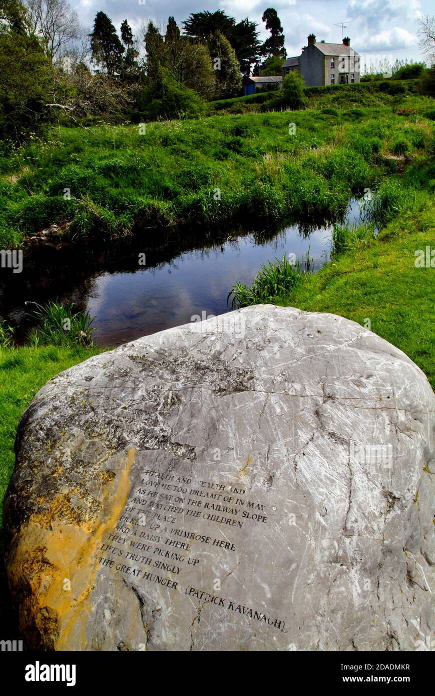 Patrick Kavanagh poem on a stone at Inniskeen, County Monaghan, Ireland ...
