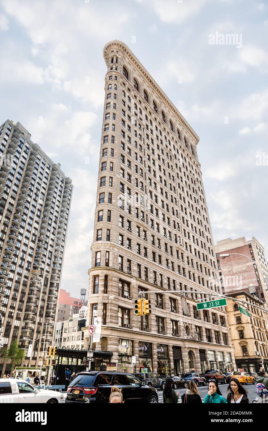 Flatiron Building at NYC. Originally the Fuller Building, is a ...