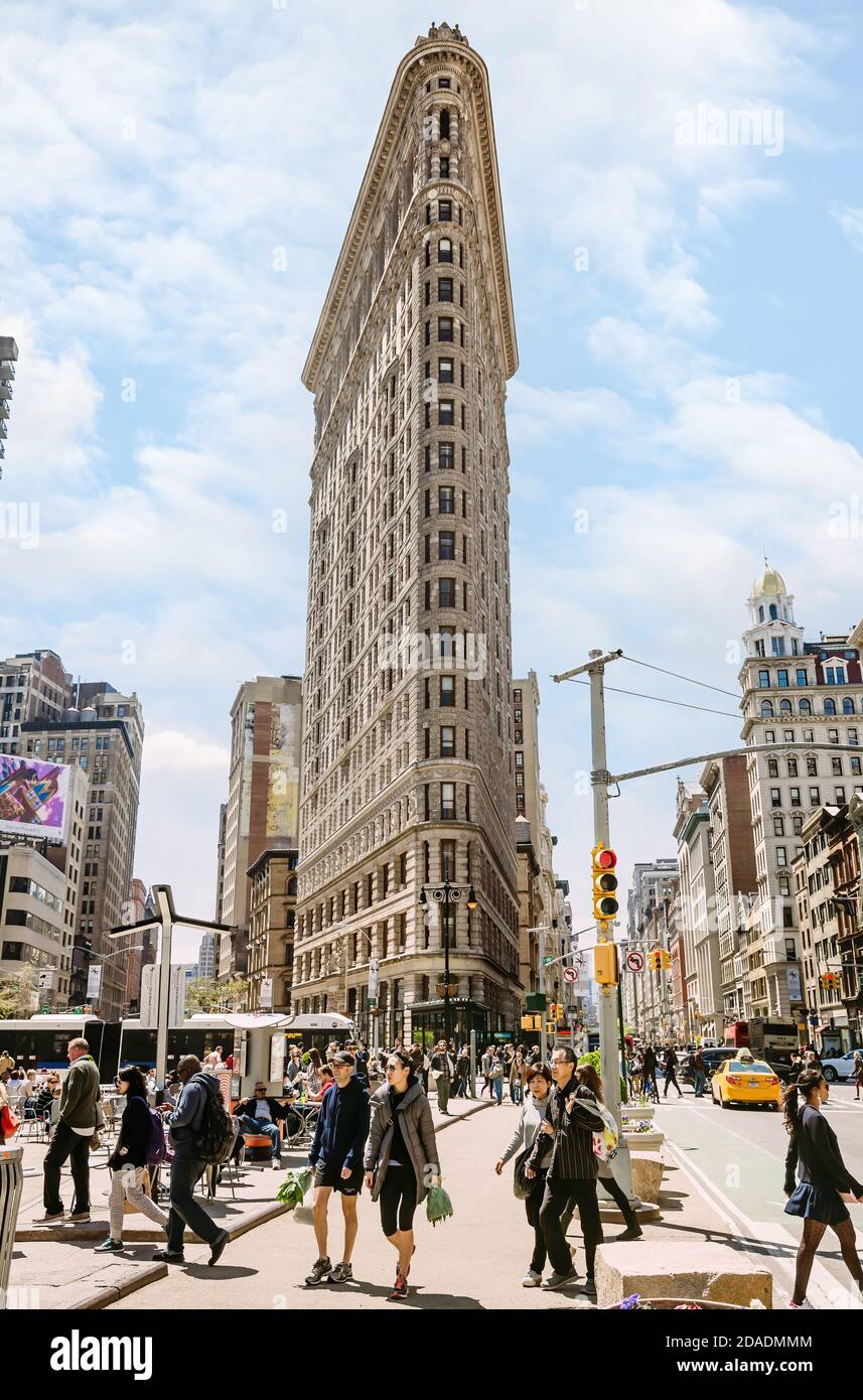 Flatiron Building at NYC. Originally the Fuller Building, is a ...