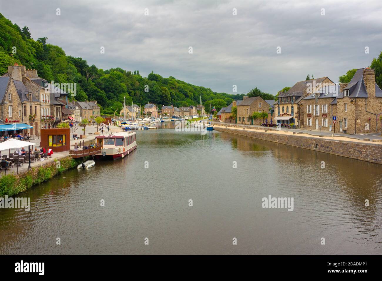 Fishing and sports port on Rance river in Dinan, from this point it is ...