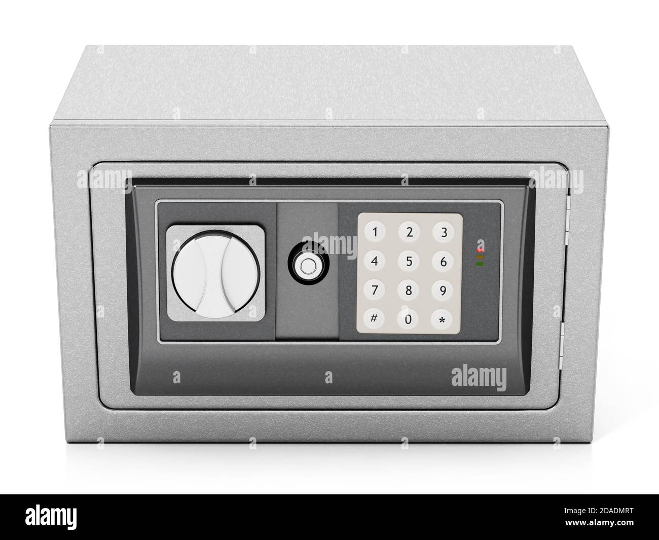 Steel safe isolated on white background. 3D illustration Stock Photo ...