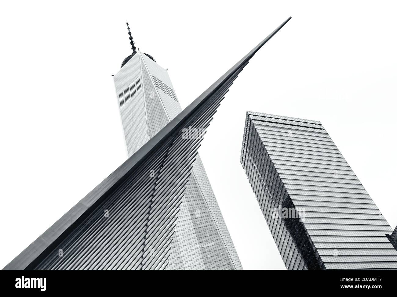 Manhattan modern architecture. Freedom Tower. One World Trade Center is ...